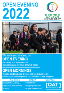 George Salter Academy - Open Evening/Morning September 2022
