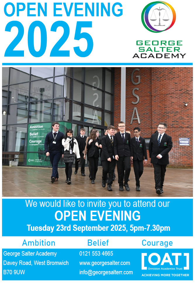 George Salter Academy - Open Evening - 23rd September 2025