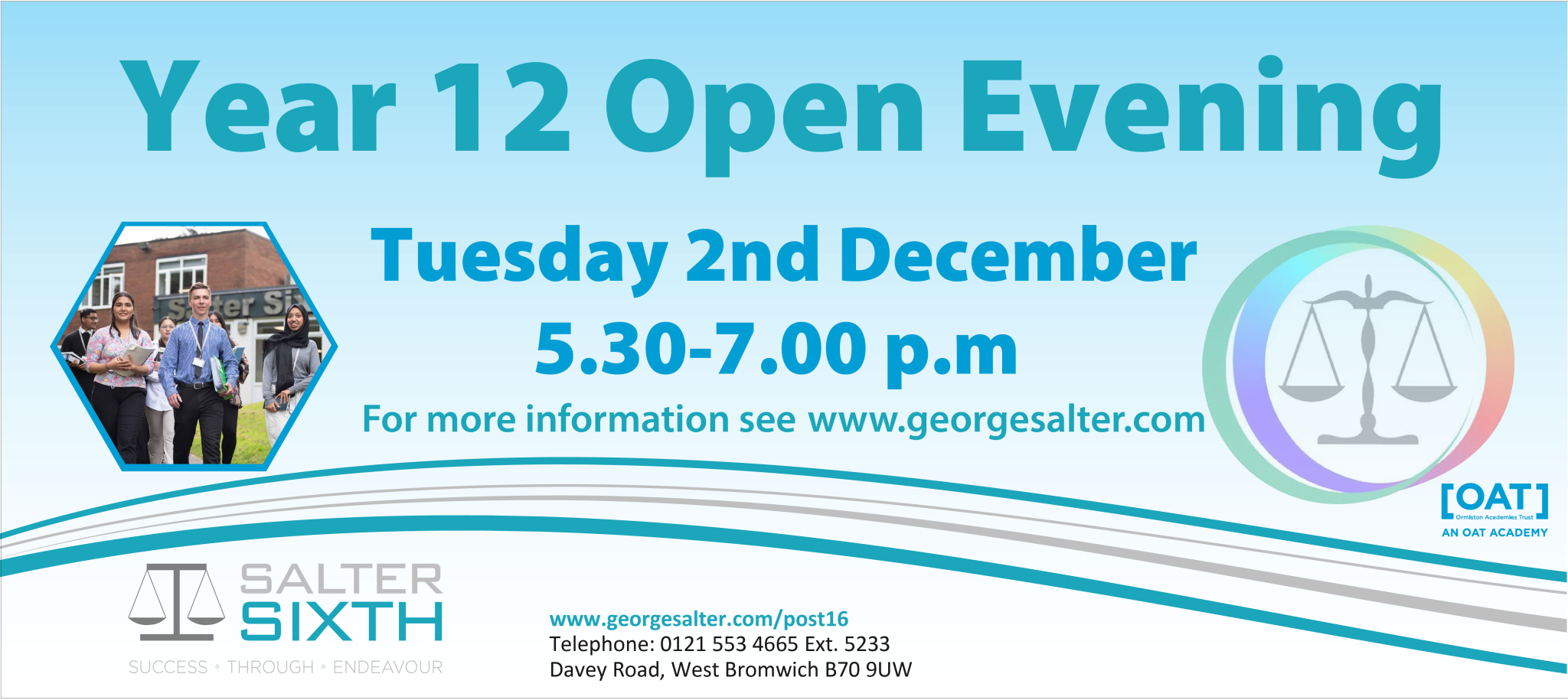 George Salter Academy - Post 16 Open Evening- 2nd December