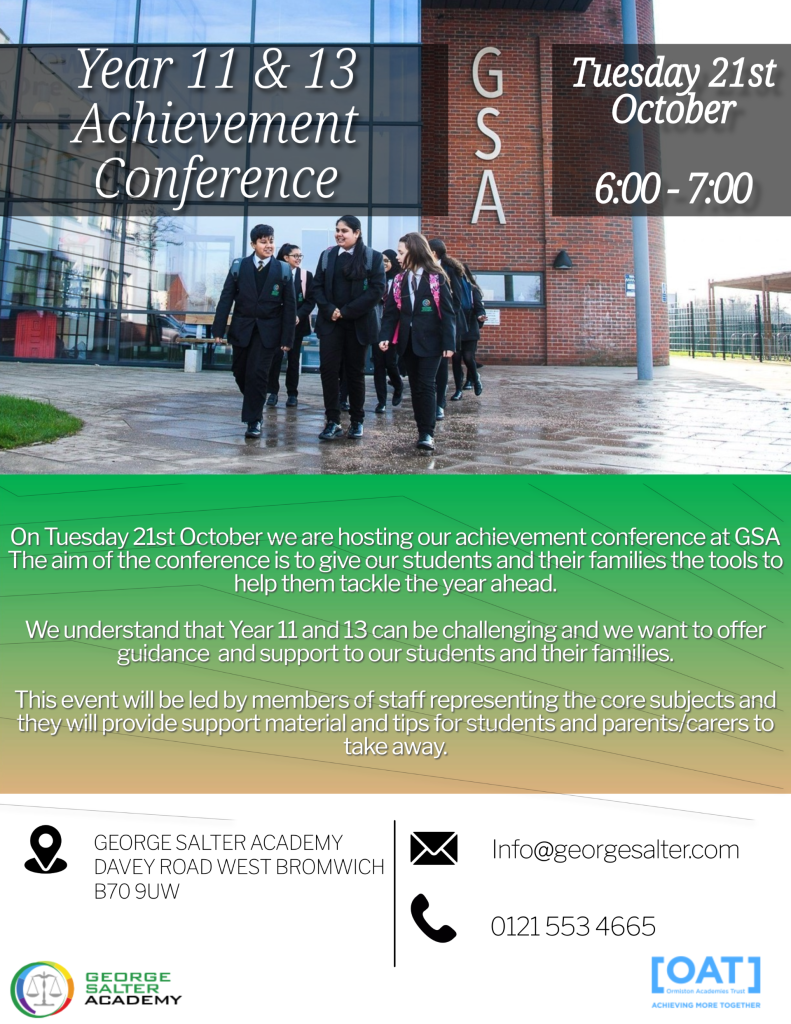 George Salter Academy - Year 11 and 13 Achievement Conference 2025